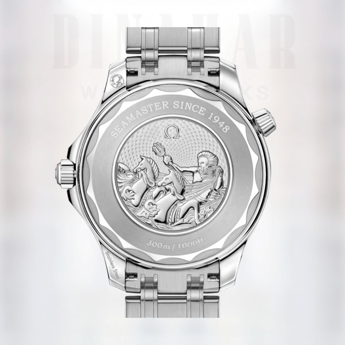 Omega Seamaster Diver 300M, Steel on Steel, Summer Blue Dial – Dinakar ...